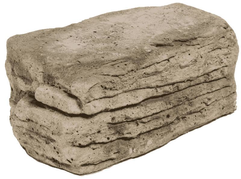 Belvedere wall block creates the look of natural hewn stone for a ...