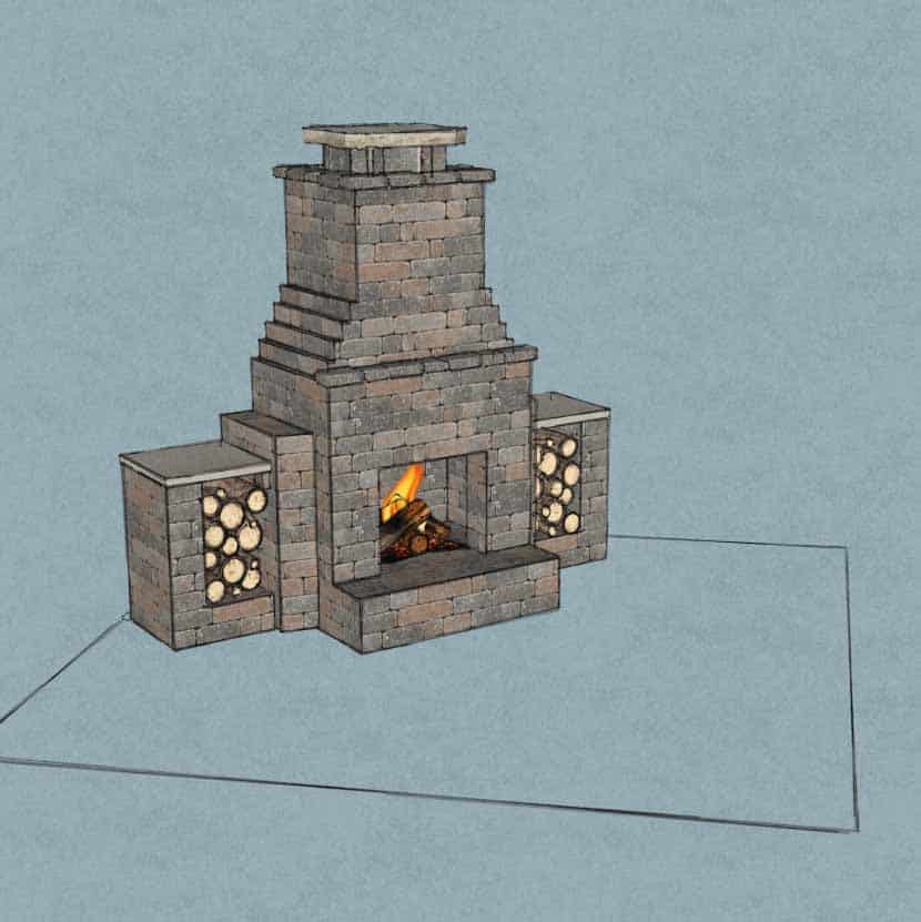 How to Build a Fireplace in a Corner - Romanstone Hardscapes